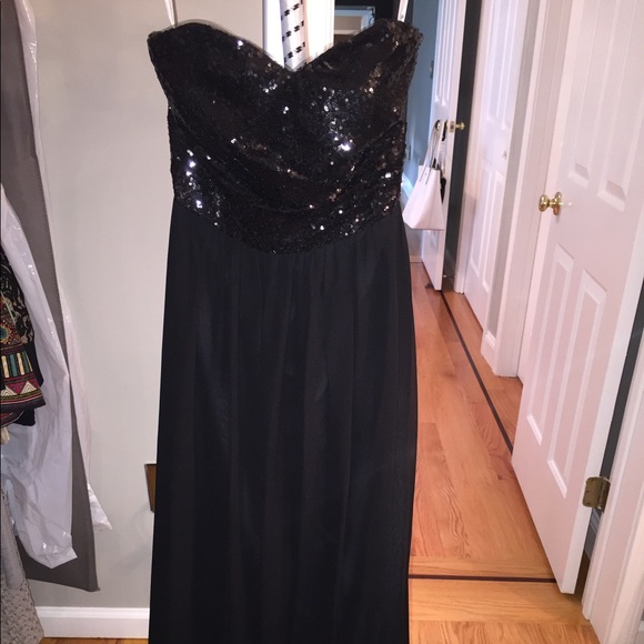 Dresses | Black Sequin Evening Gownprom Dress | Poshmark